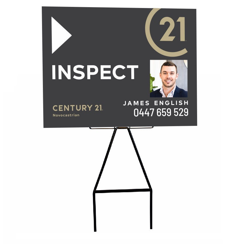 Real Estate Corflute Signage & Grass Stakes 600 x 450mm – JL Signs